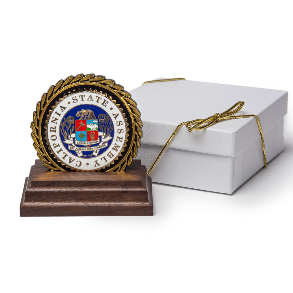 Wood Display Stand for Medallion